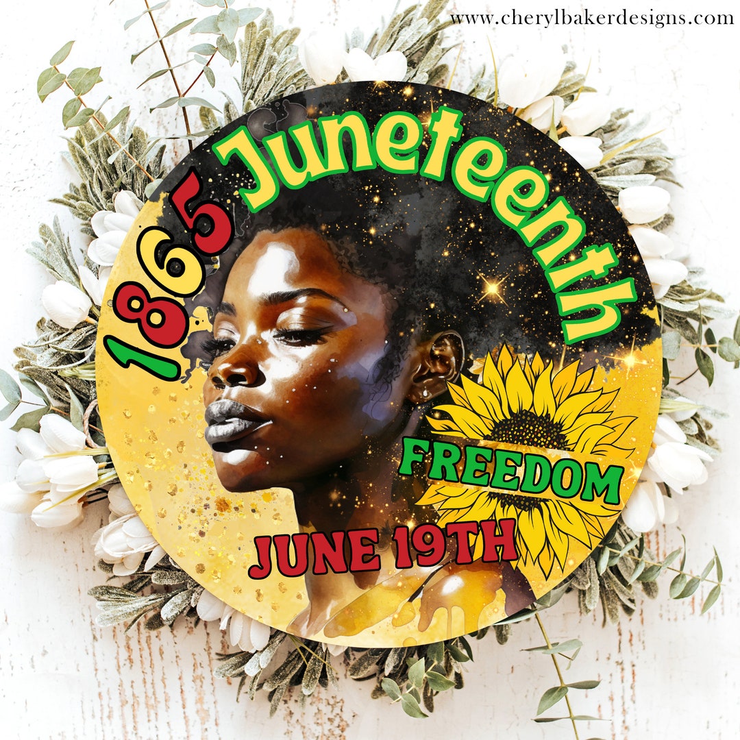 1865 Juneteenth Sign, Juneteenth Door Sign, Juneteenth Door Wreath, BLM ...