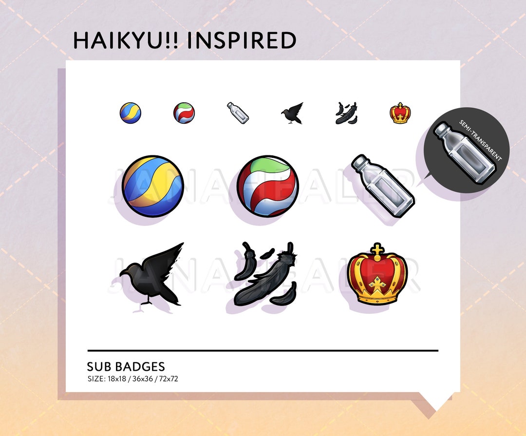 Haikyu!! / Karasuno High Inspired Twitch Badges | Sub Badges | Cheer ...