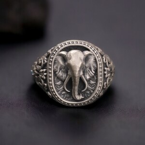 Stacking Animal Ring ,elephants Handmade Sterling Silver Men Band Ring ...