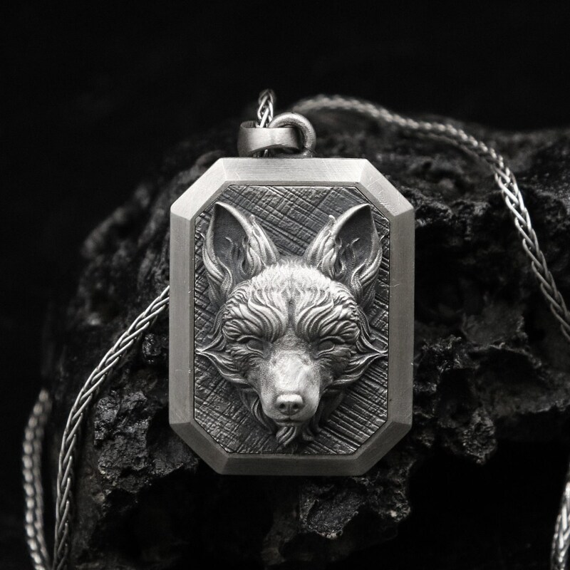 Silver Fox Necklace - Etsy