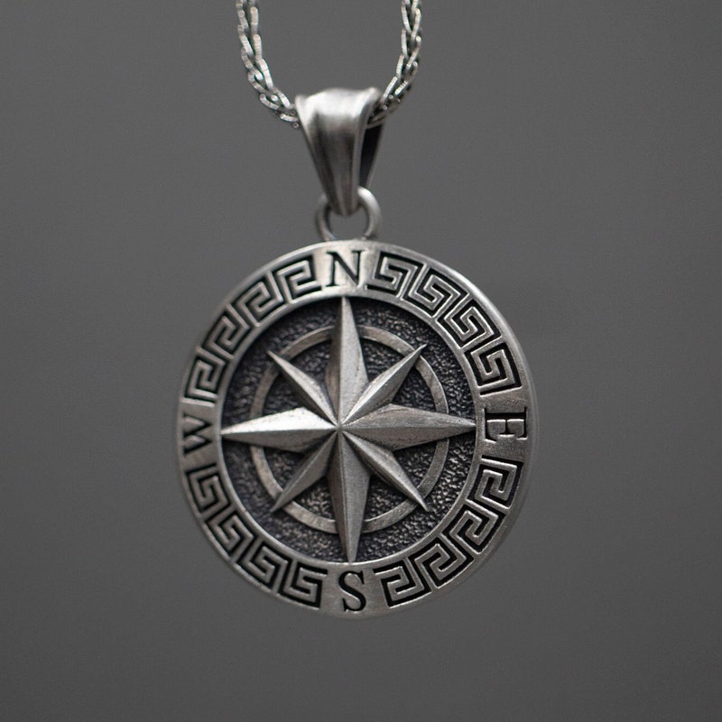 Compass Pendant - Etsy