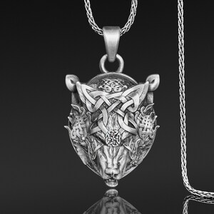 Norse Mythology Fenrir Wolf Handmade Sterling Silver Men Charm - Etsy