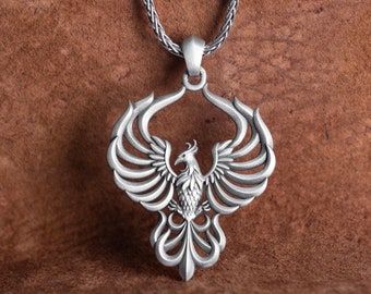 Amethyst Phoenix Necklace Handmade Unique Pendant Made With Sterling ...