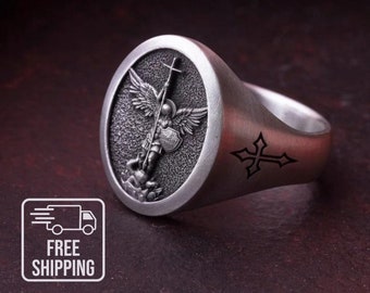 Saint Michael Archangel Ring - Etsy