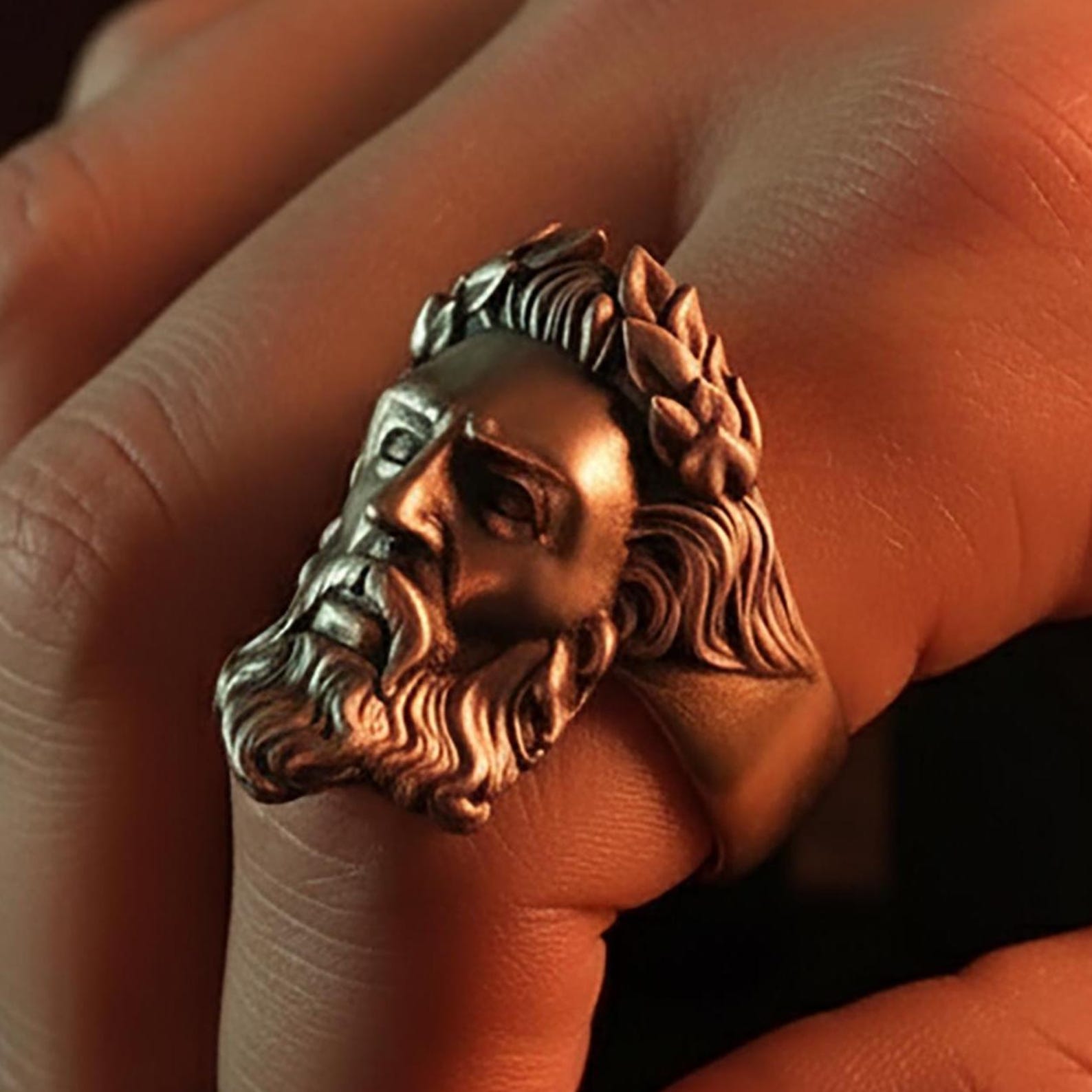Greek God Ring, Zeus Ring, Laurel Wreath Ring, Mythology Jewelry, Greek ...
