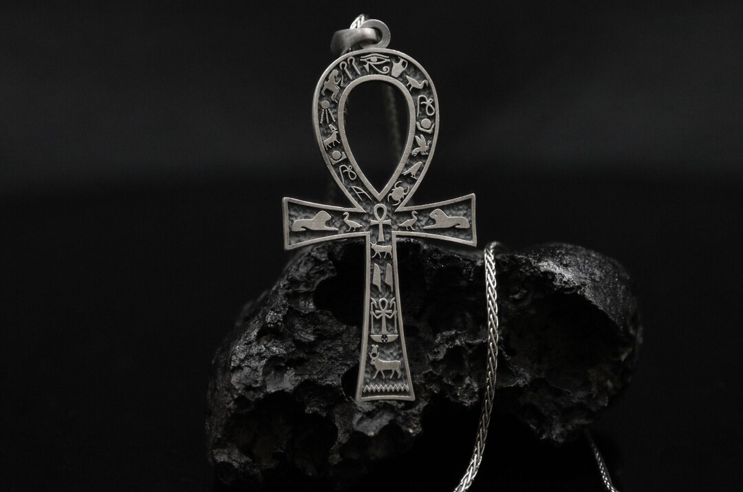 Silver Ankh Pendant | Egyptian Mythology Jewelry | Ancient Symbol ...