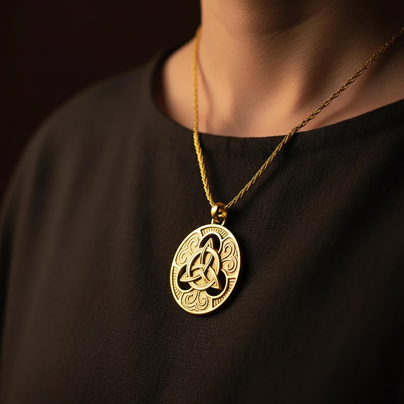 Triquetra Pendant, Celtic Symbol, Pagan Amulet, Trinity Knot, Charmed ...