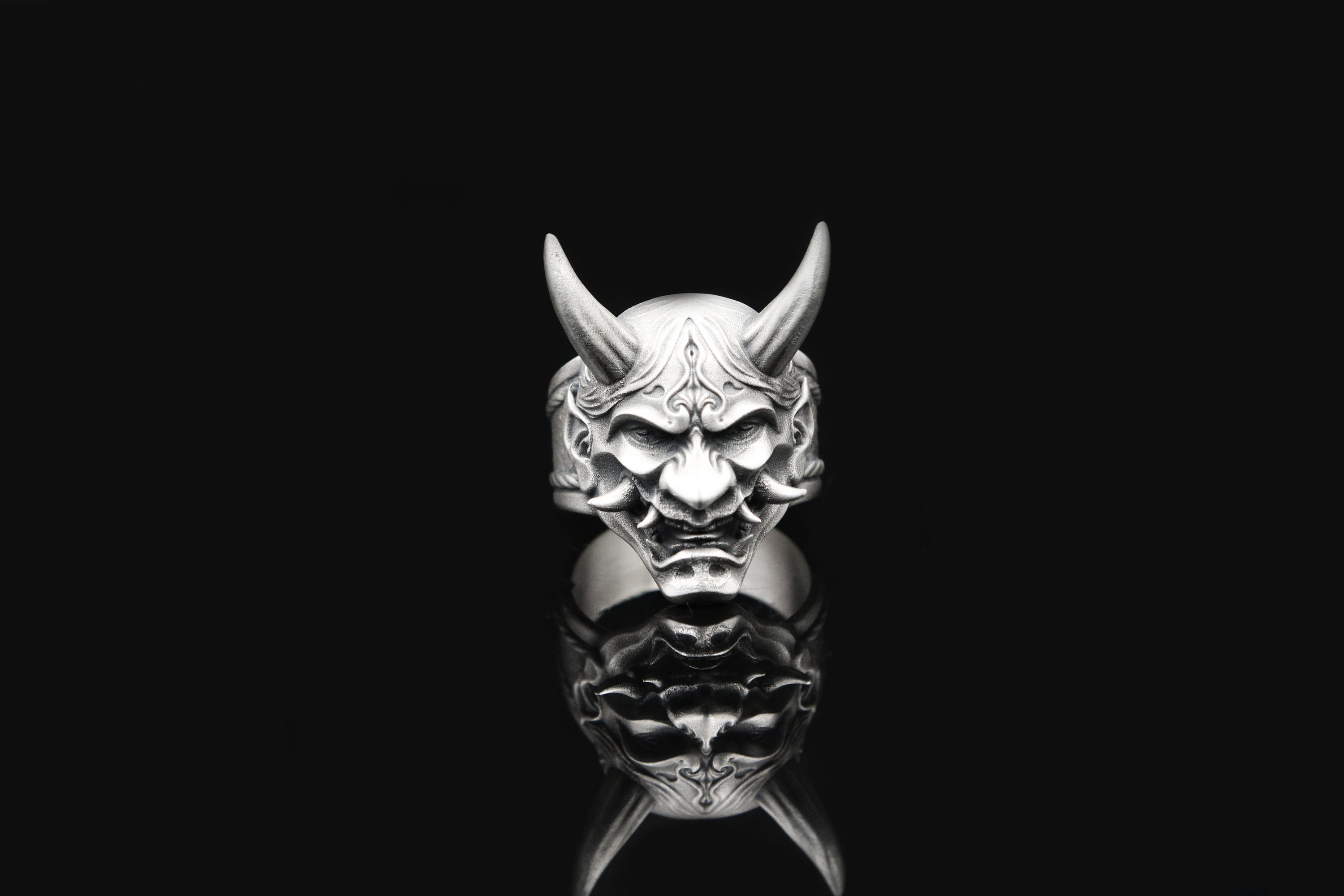 Japanese Oni Ring Sterling Silver Japanese Mythology Jewelry - Etsy