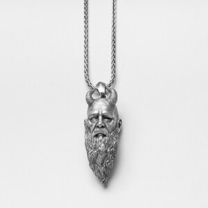 Norse God Mimir, Mimir's Head Pendant, God of War Mimir, Viking ...