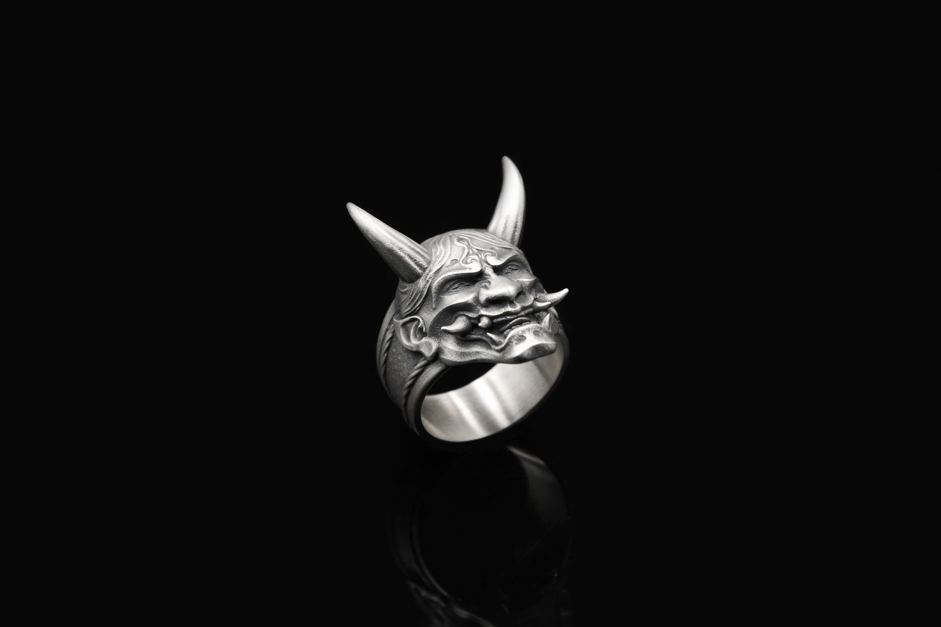 Japanese Oni Ring Sterling Silver Japanese Mythology Jewelry - Etsy