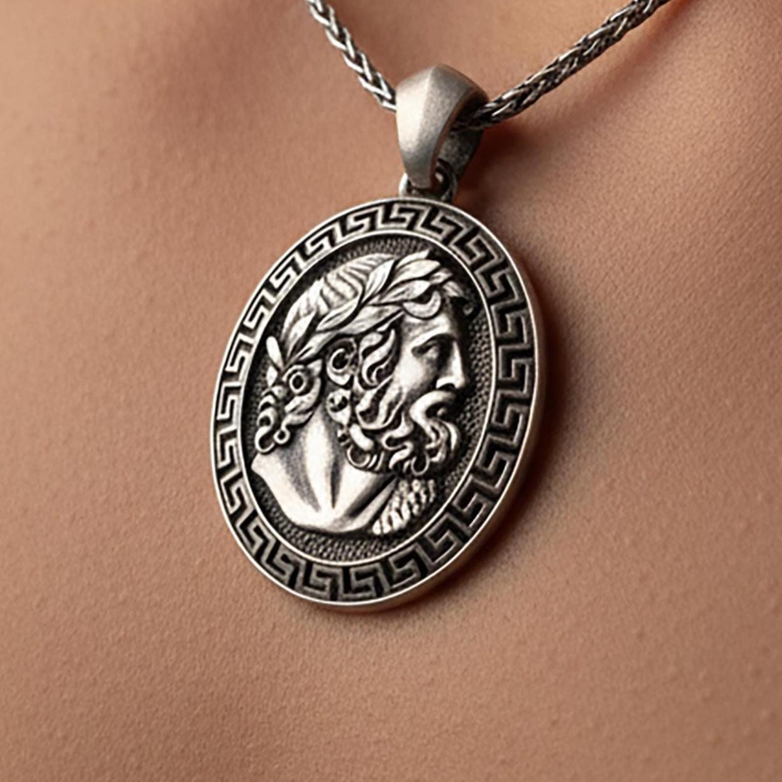 Zeus Necklace, Greek God Pendant, Mythology Jewelry, History Buff Gift ...