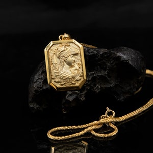 Gold Athena Pendant, Greek Mythology, Greek Goddes, Gift for Her, Gift ...