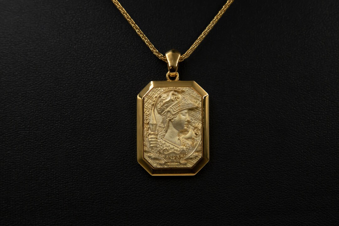 Gold Athena Pendant, Greek Mythology, Greek Goddes, Gift for Her, Gift ...