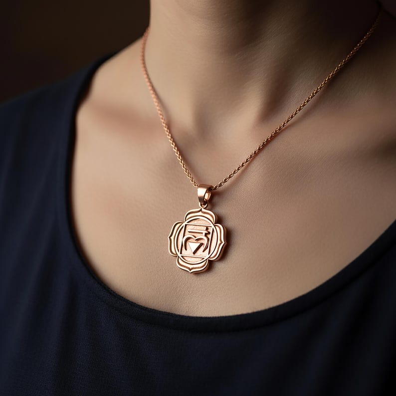 Muladhara Pendant, Root Chakra, Grounding Necklace, Balance Jewelry ...