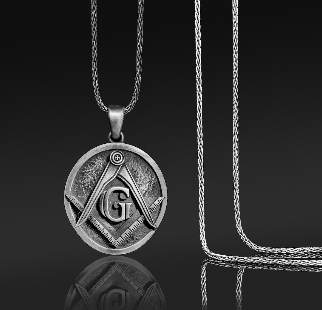 Freemason Pendant, Silver Masonic Jewelry, Knights Templar Pendant ...