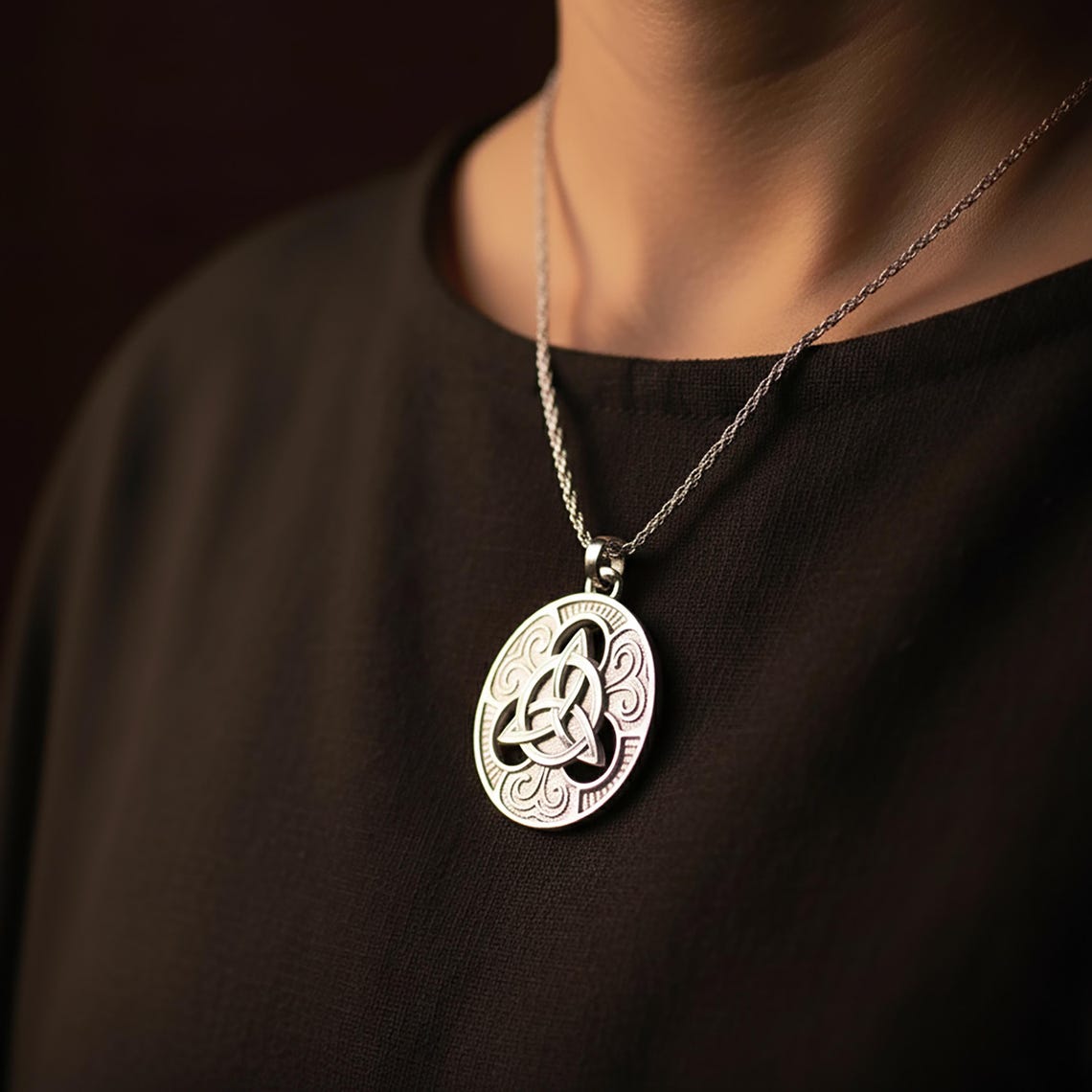 Triquetra Pendant, Celtic Symbol, Pagan Amulet, Trinity Knot, Charmed ...