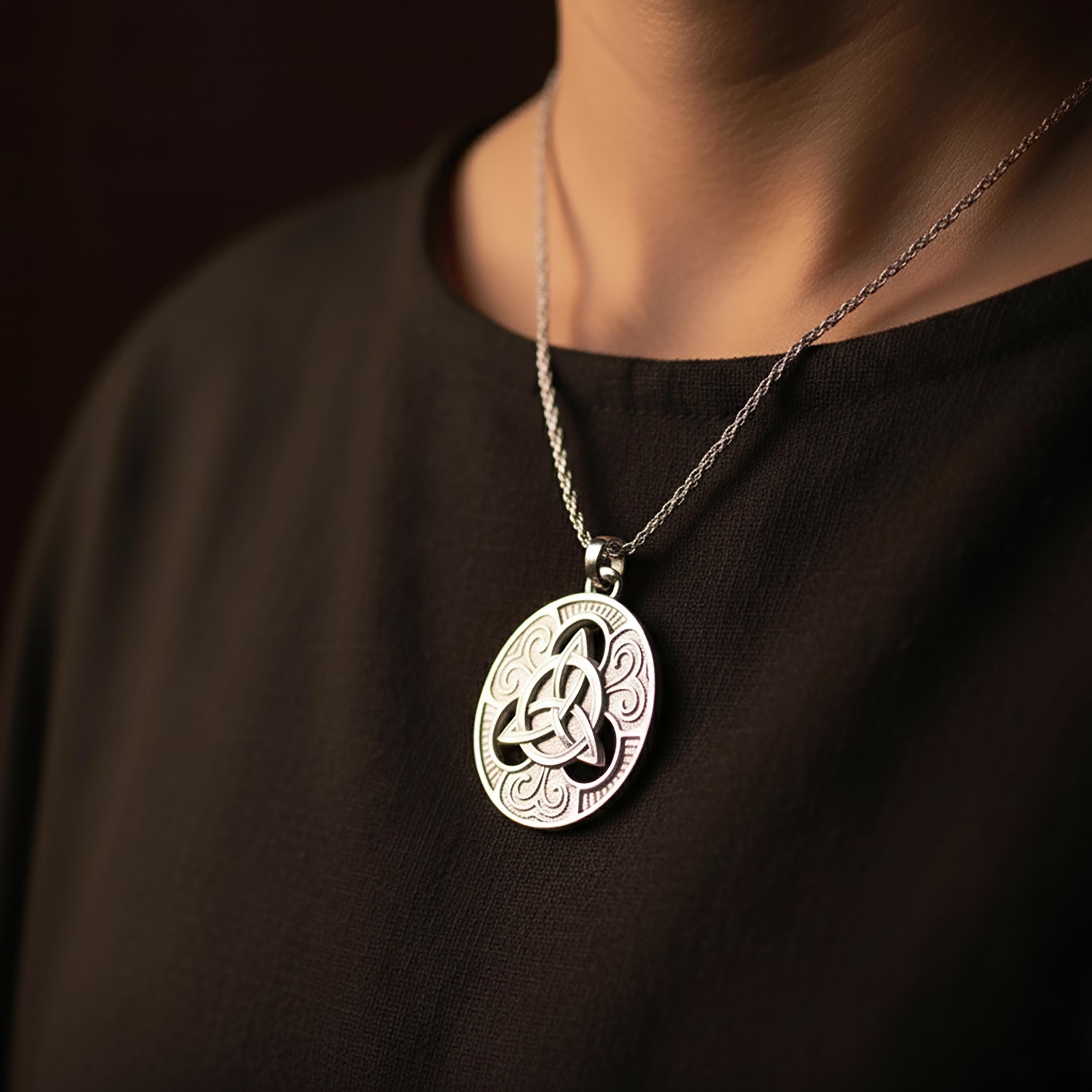 Triquetra Pendant, Celtic Symbol, Pagan Amulet, Trinity Knot, Charmed ...
