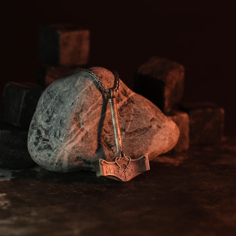 Thor's Hammer, Norse God, Mjolnir Pendant, Viking Necklace, Nordic ...