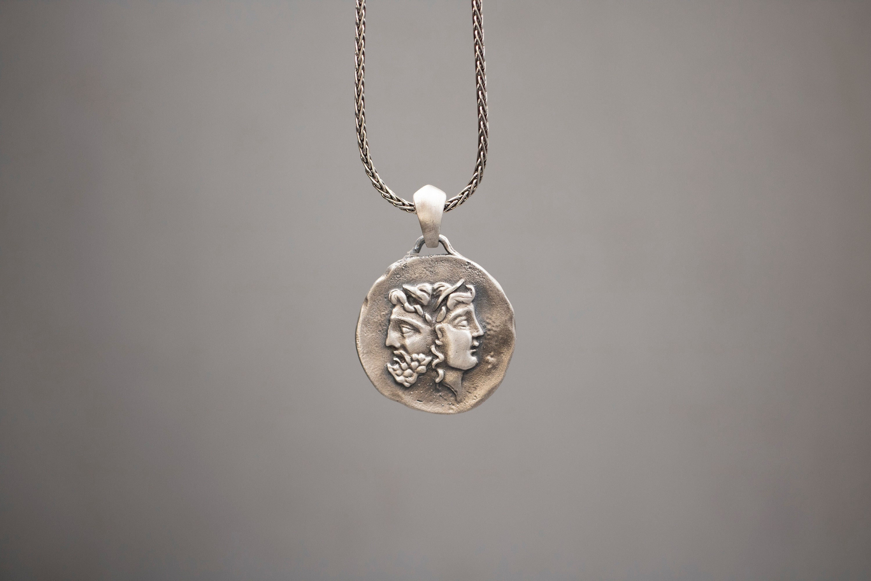 Silver Ancient Janus Coin Pendant Greek Janus Jewelry Roman - Etsy