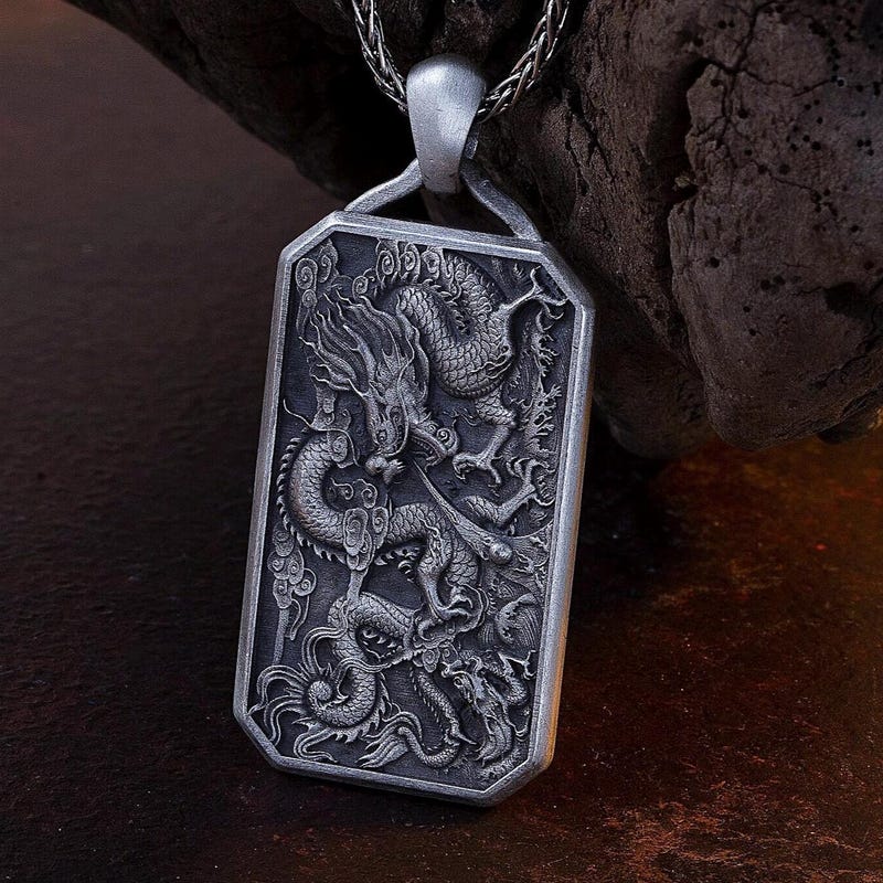 Chinese Dragon Necklace - Etsy