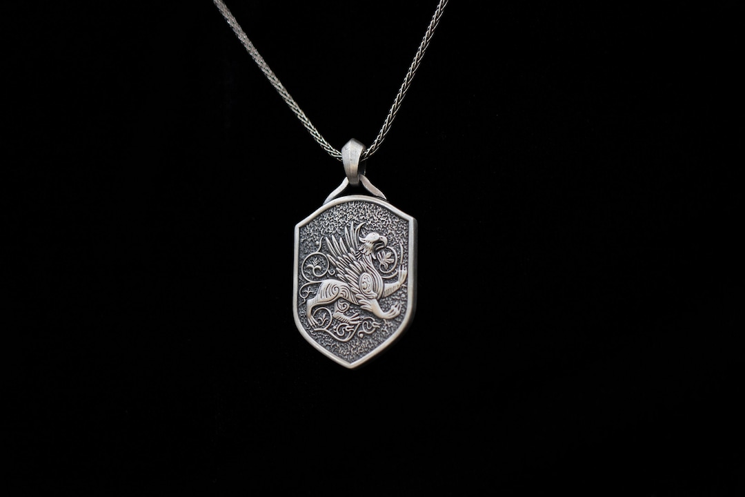 Silver Gryphon Neckalce Griffin Pendant for Men & Women⋆meaningful Gift ...