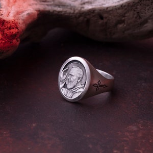 Padre Pio Sterling Silver Ring - 925 Catholic Saint Jewelry, Spiritual ...