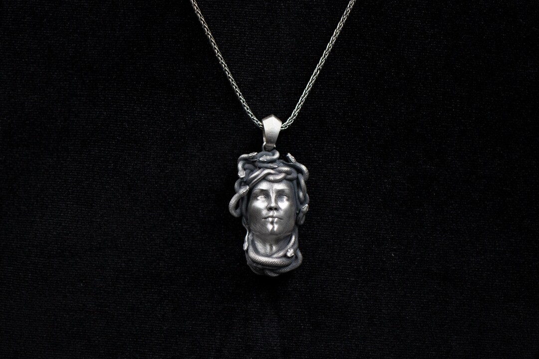 Silver Gorgon Medusa Neckalce⋆head of Medusa Pendant⋆sterling Silver ...