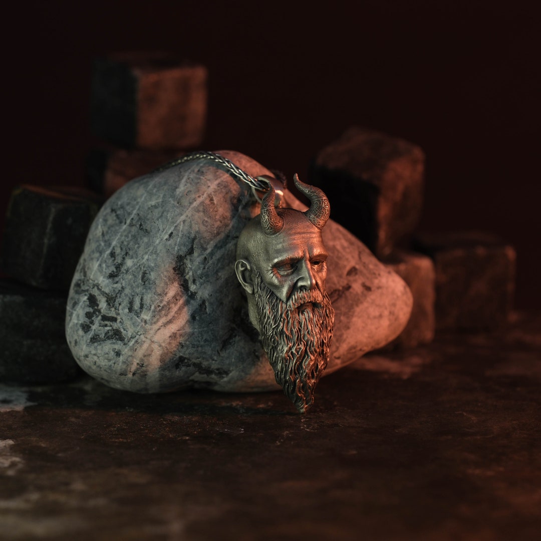 Norse God Mimir Mimir's Head Pendant God of War Mimir - Etsy