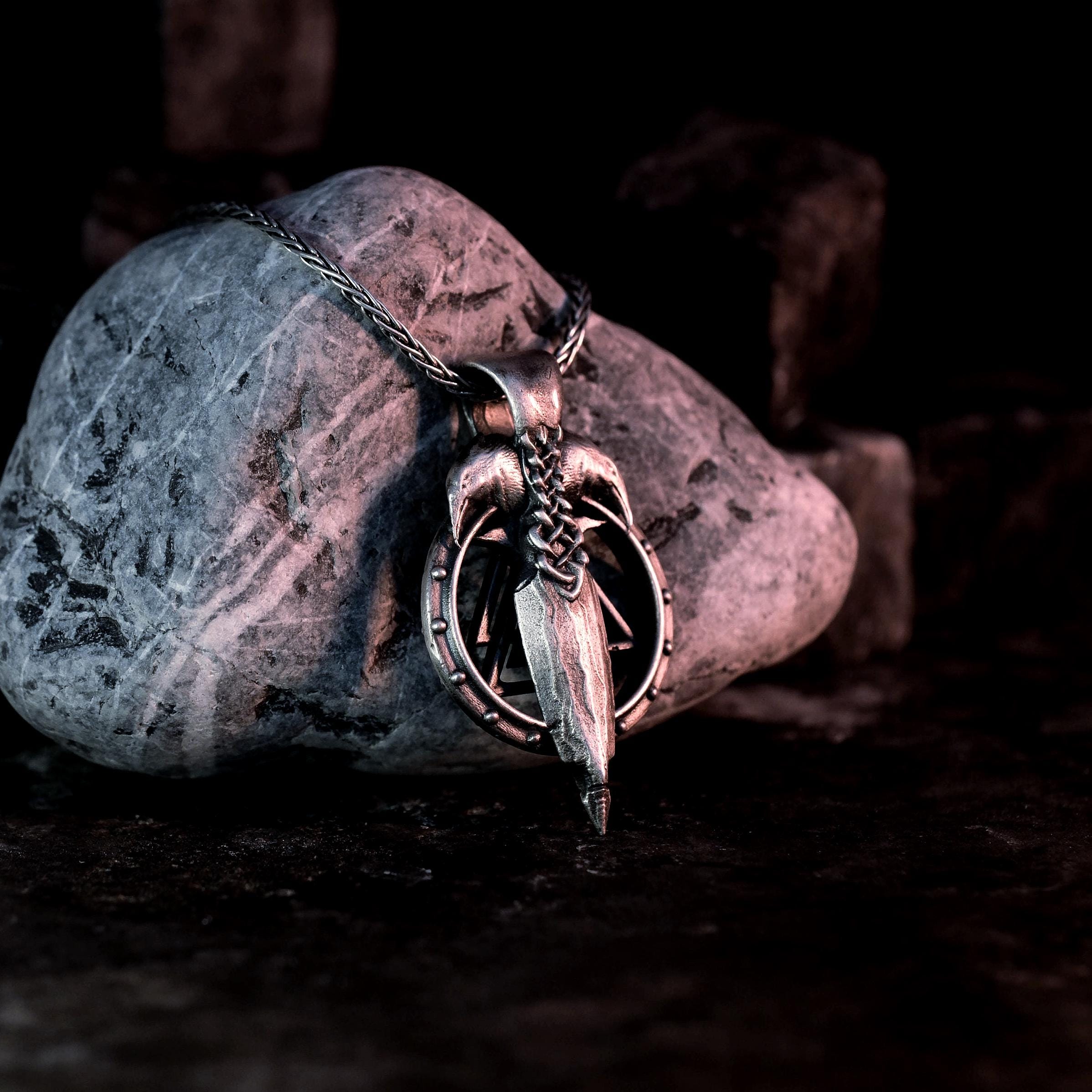 Odin's Spear, Hugin Munin, Gungnir Pendant, Norse Jewelry, Viking ...