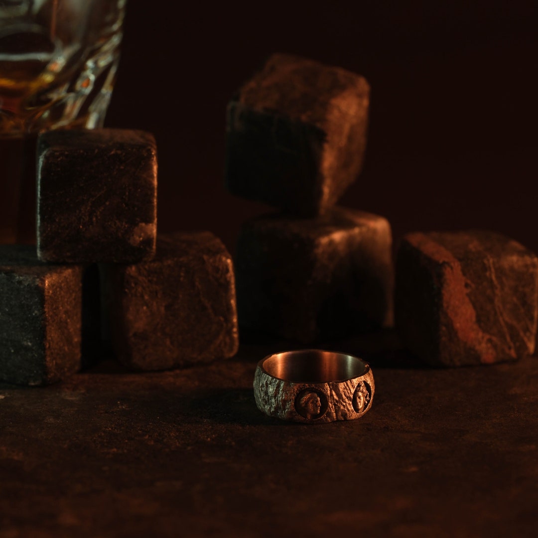 Greek Sculpture Ring, Silver Greek Band, Ancient Art Ring, Greek Art ...