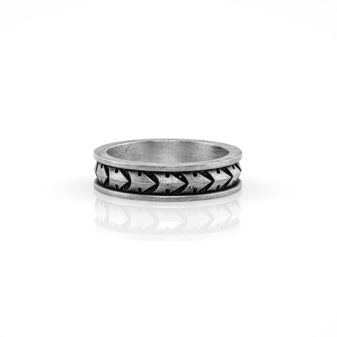 Tire Tread Ring, Auto Enthusiast Band, Car Lover Ring, Racing Style ...