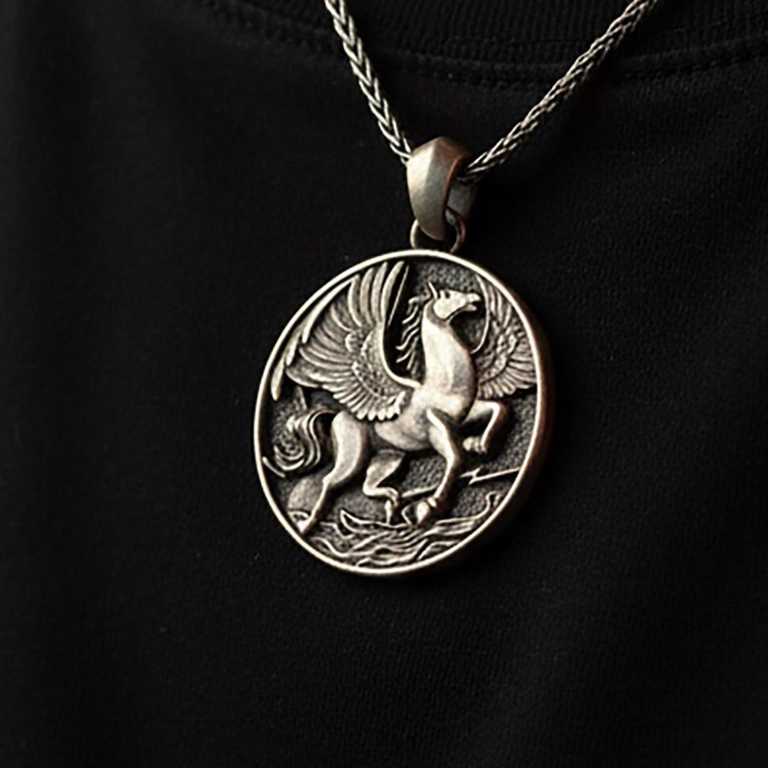 Pegasus Necklace, Greek Myth, Flying Horse, Sky Journey, Mythical ...