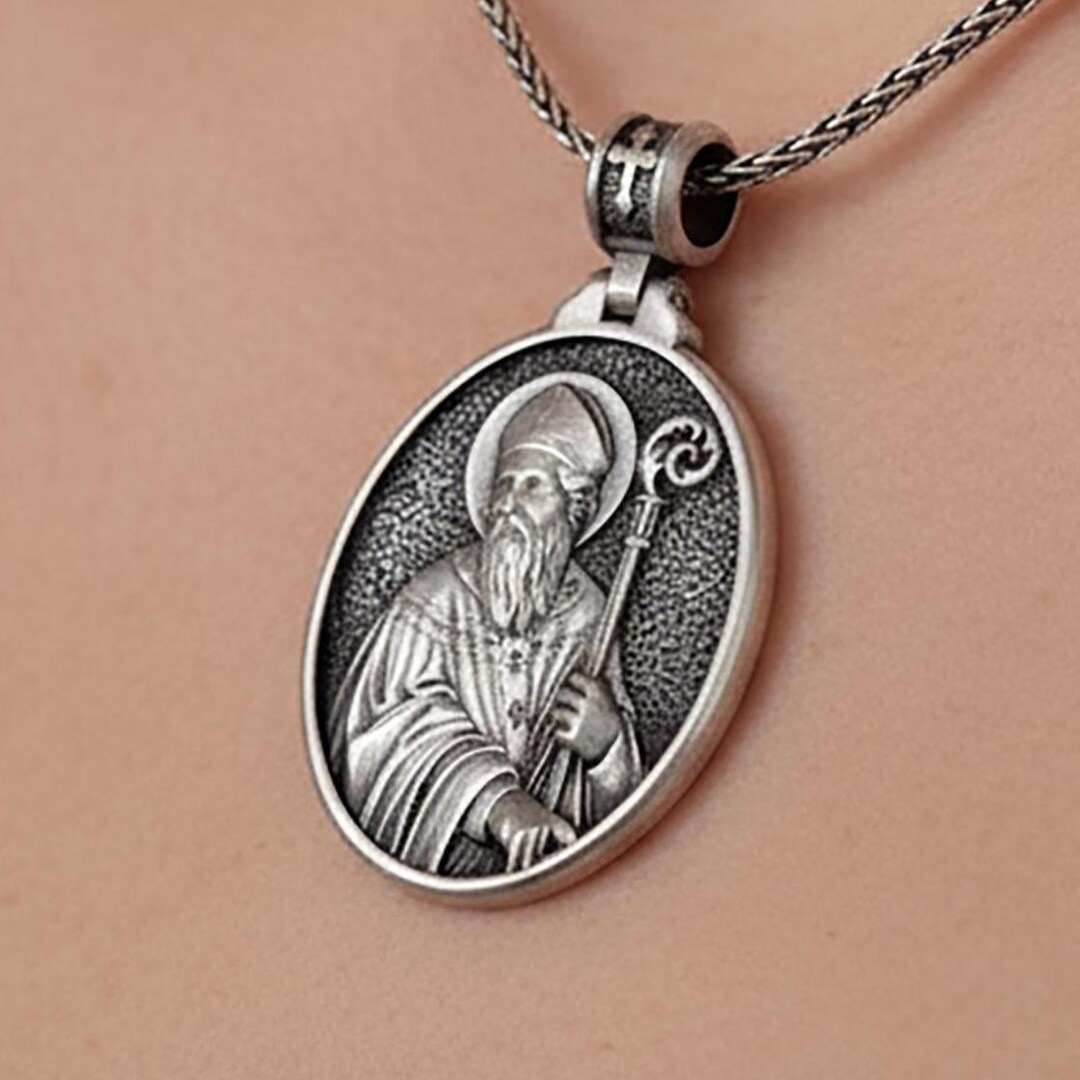 Saint Patrick Necklace Sterling Silver Handmade Personalized Pendant ...