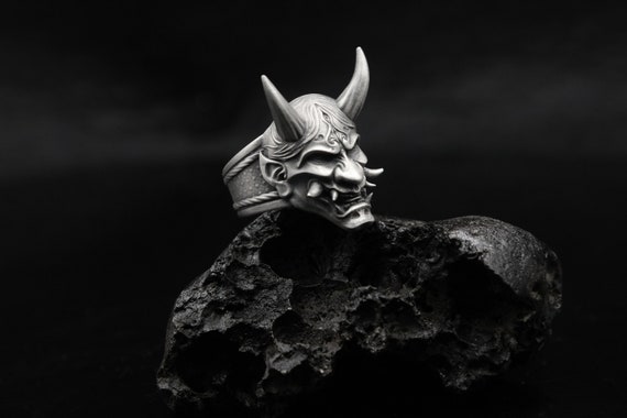 Japanese Oni Ring Sterling Silver Japanese Mythology Jewelry - Etsy