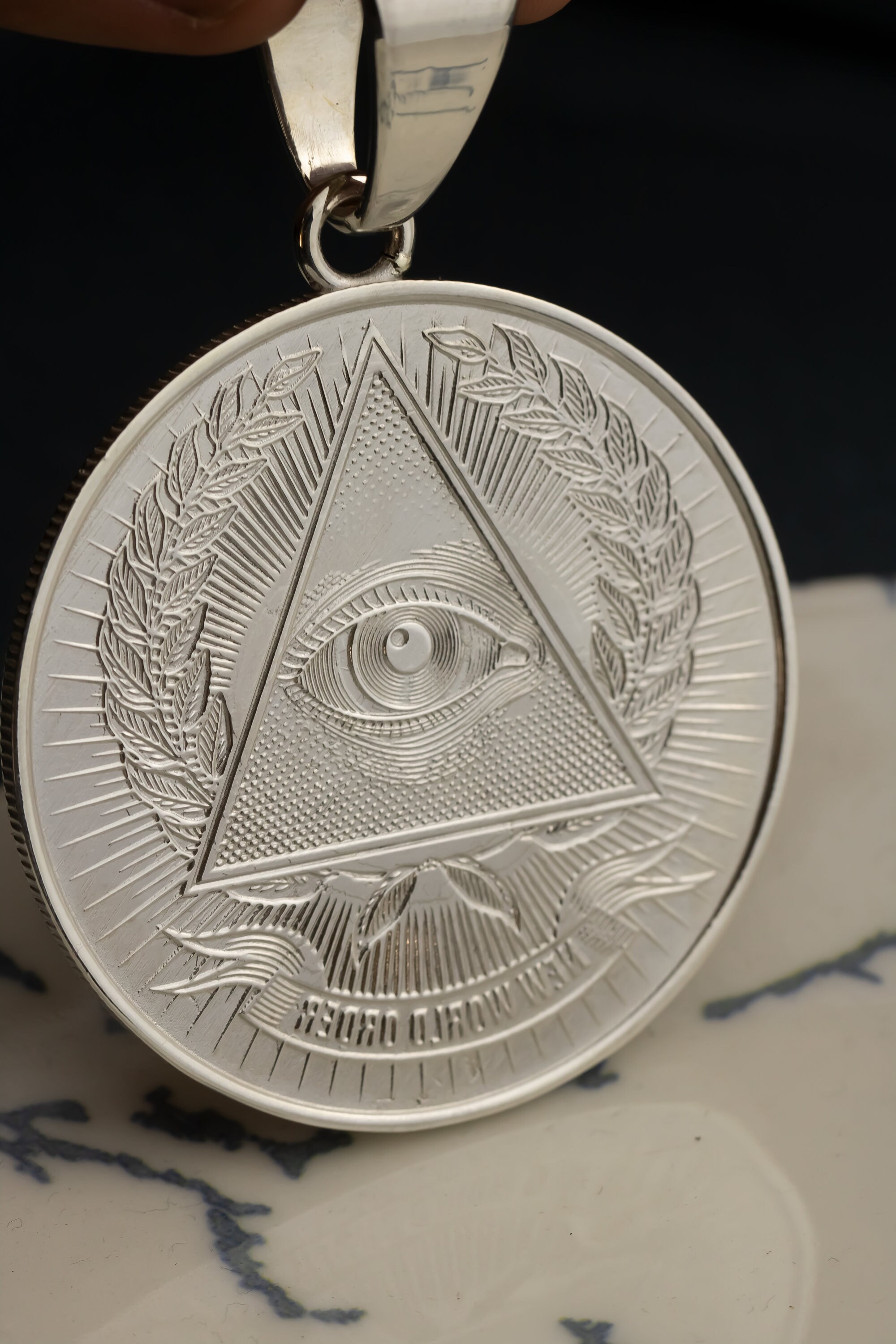 Silver All Seeing Eye of Providence Illuminati Medallion - Etsy