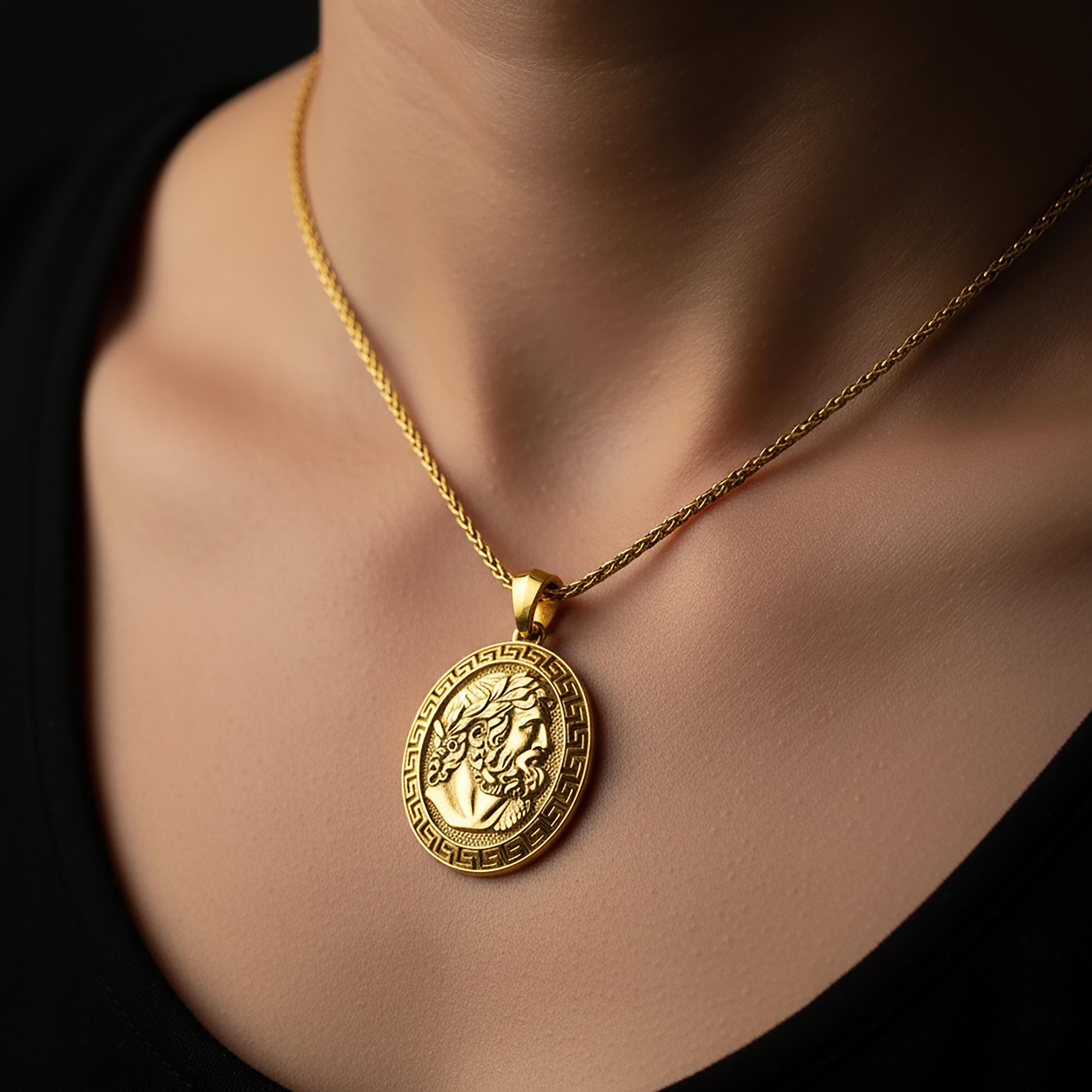 Zeus Necklace, Greek God Pendant, Mythology Jewelry, History Buff Gift ...