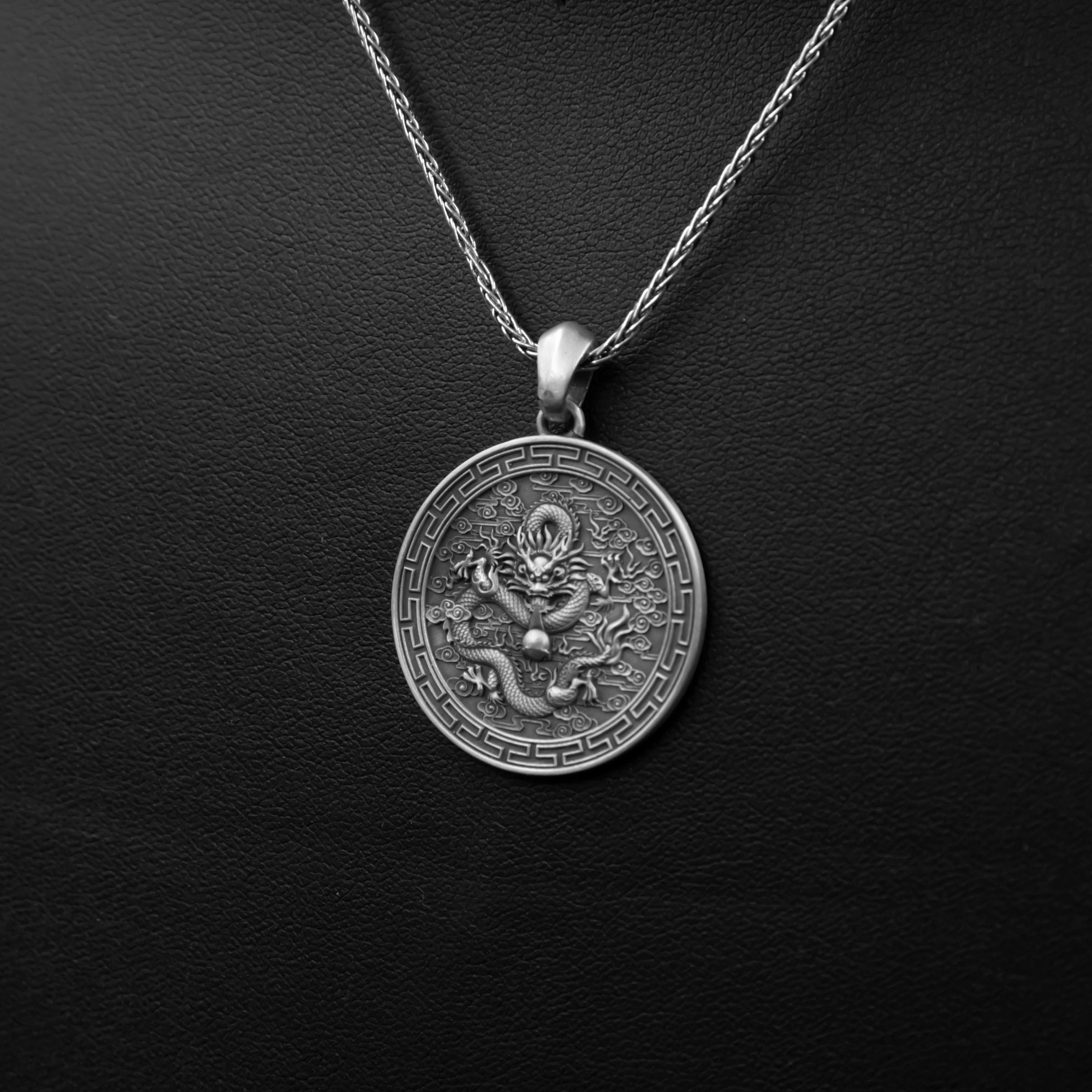 Chinese Serpent Dragon Necklace Asian Mythology - Etsy