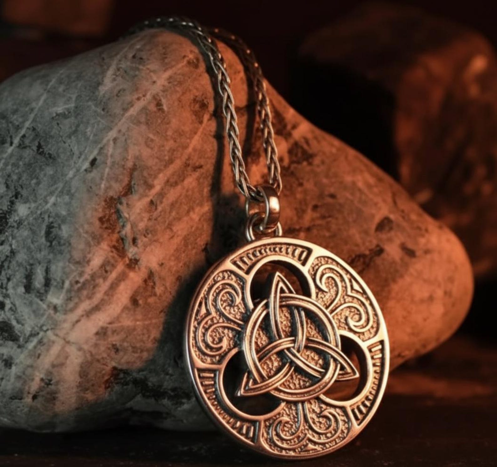 Triquetra Pendant, Celtic Symbol, Pagan Amulet, Trinity Knot, Charmed ...