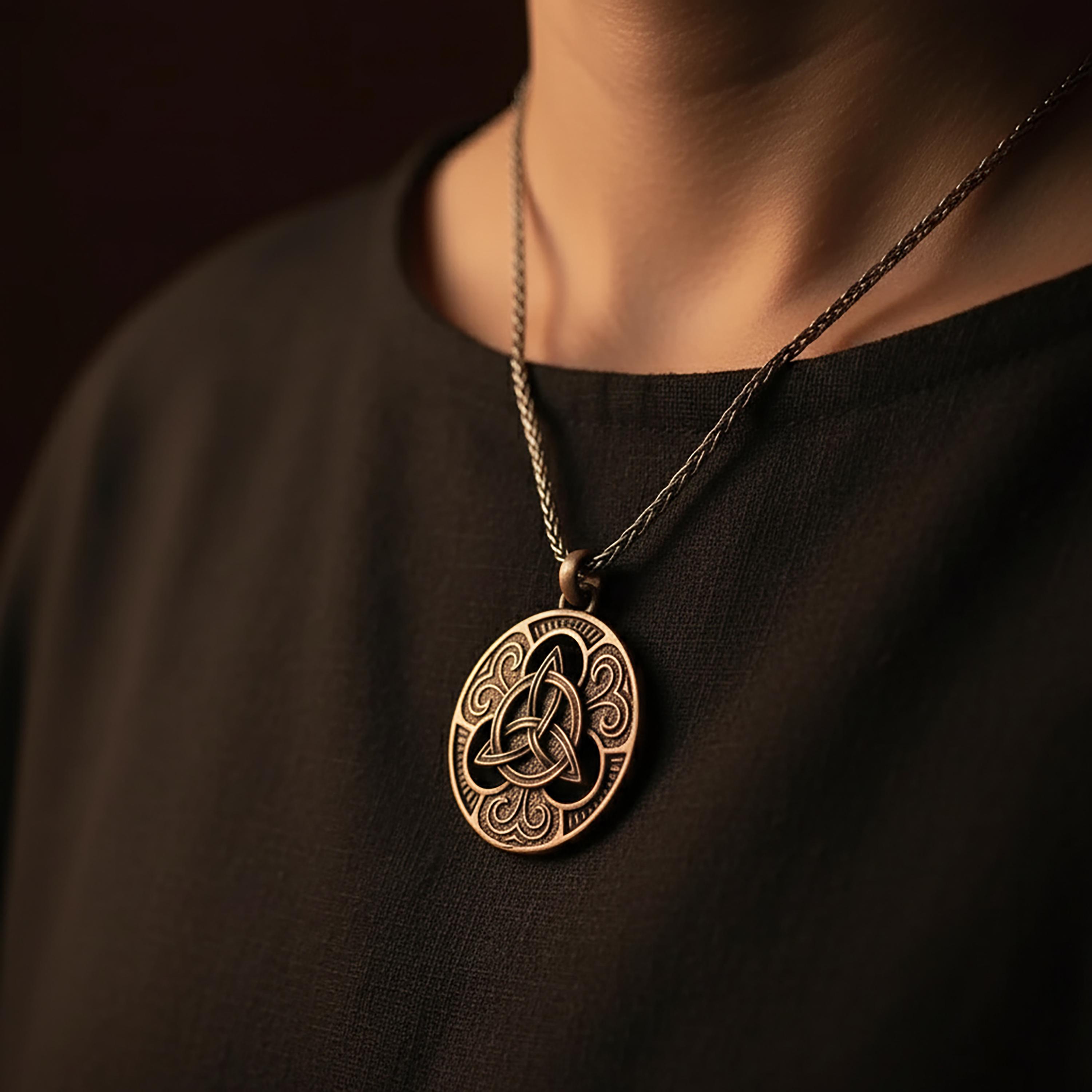 Triquetra Pendant, Celtic Symbol, Pagan Amulet, Trinity Knot, Charmed ...