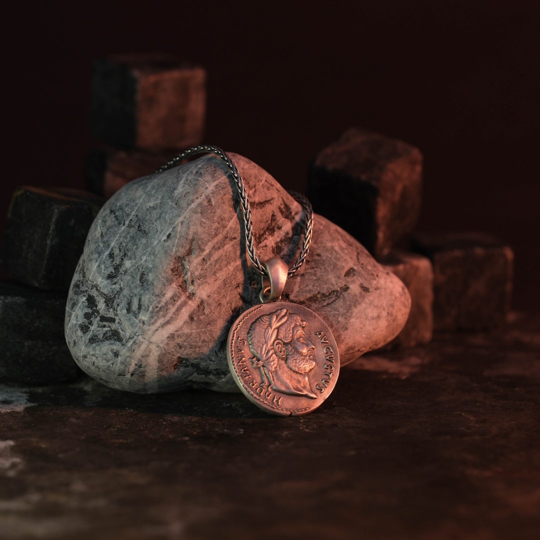 Augustus Coin Charm, Roman Emperor, Historic Piece, Ancient Inspired ...