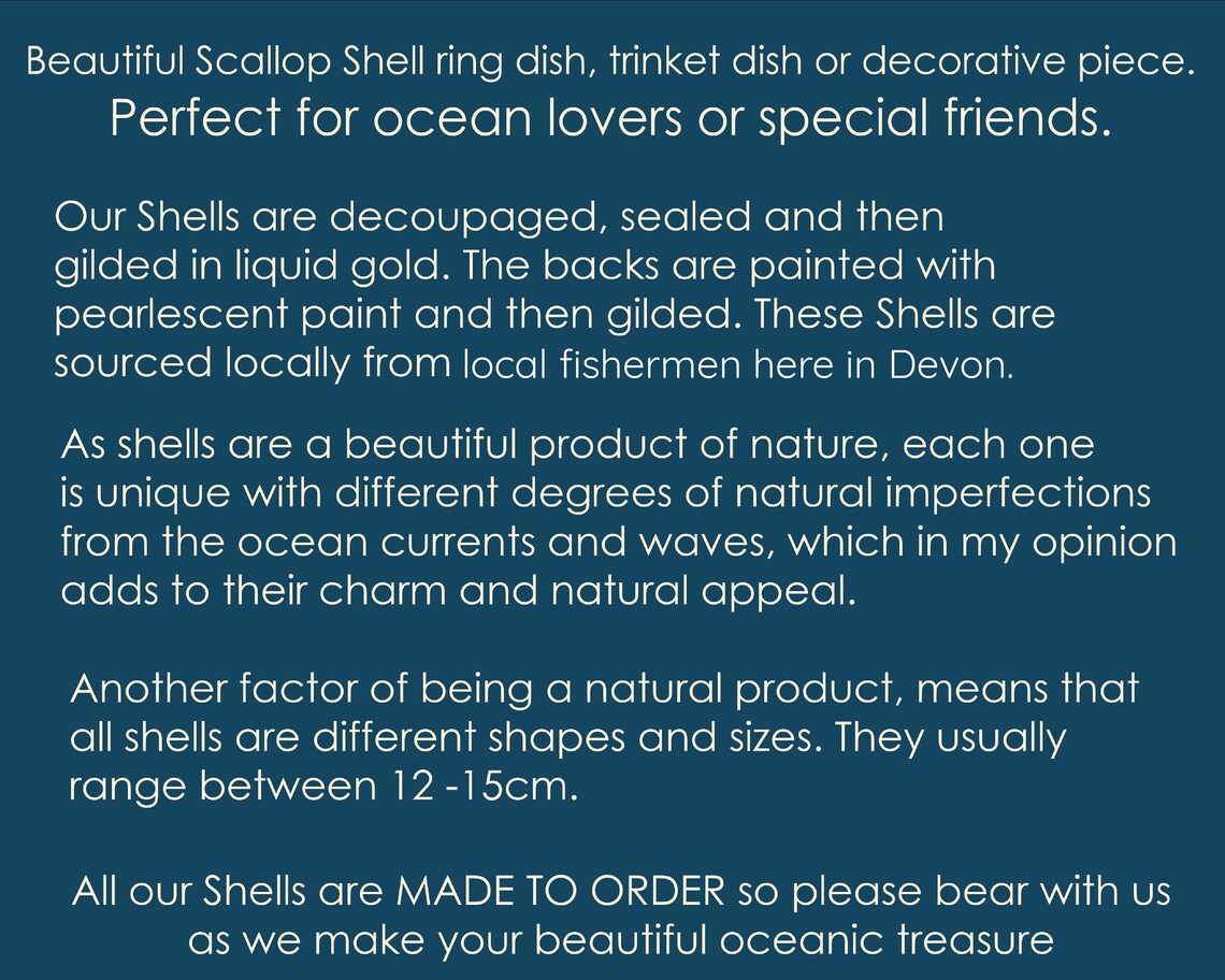 Rainbow Mermaid Ring Dish Scallop Shell Gilded Gold Varnished Shiny ...