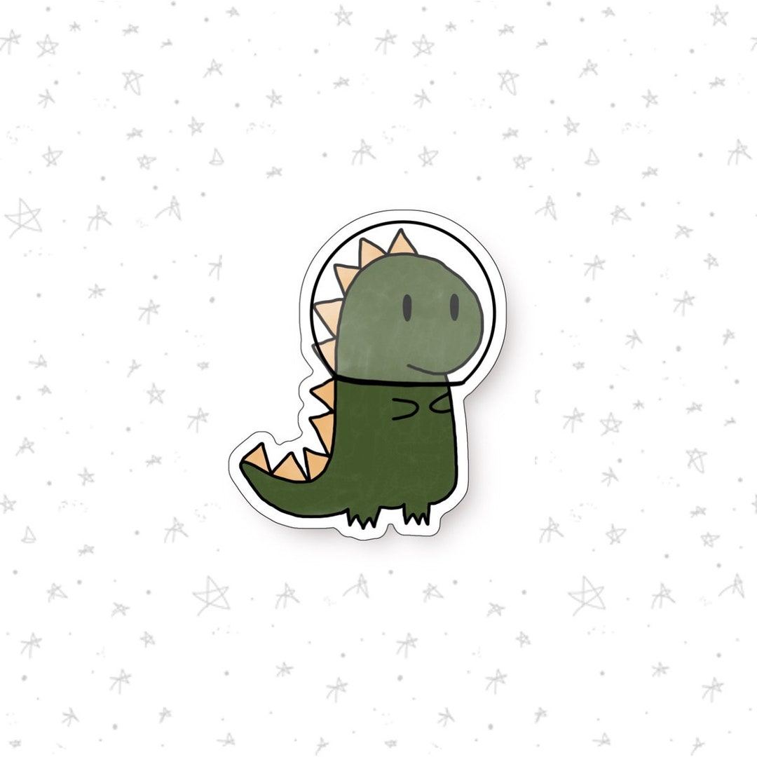 Astronaut T-rex Dinosaur Sticker Space Laptop Sticker - Etsy