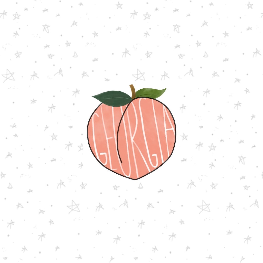 Georgia Peach, Laptop Sticker, Decal, Vinyl Sticker - Etsy