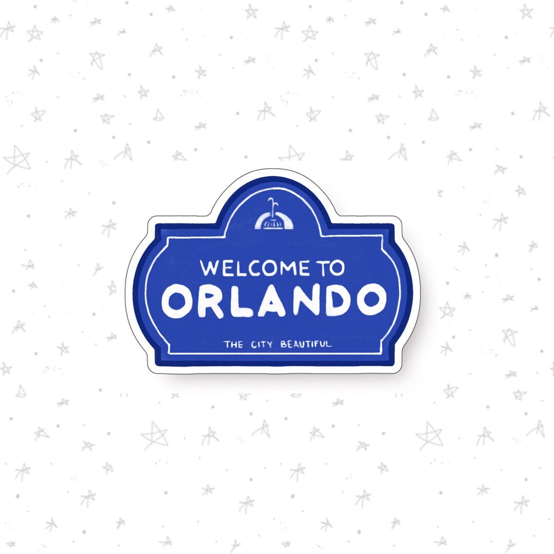 Welcome to Orlando Sticker, Florida, Laptop Sticker, Decal, Vinyl ...