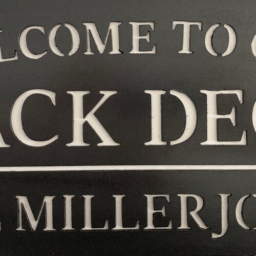 Welcome to the Deck Metal Sign Custom Porch/patio/deck Sign - Etsy