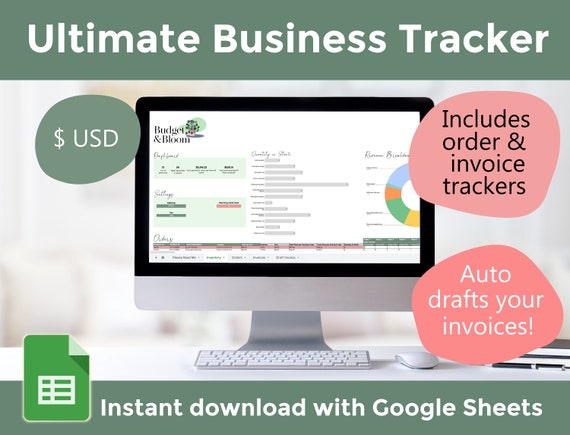 Ultimate Business Tracker Spreadsheet USD Small Business | Etsy UK