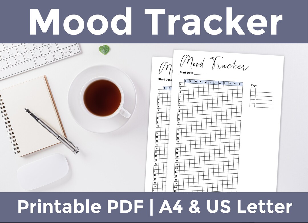 Mood Tracker A Color Coded Year in Pixels Habit Tracker Bullet Journal ...