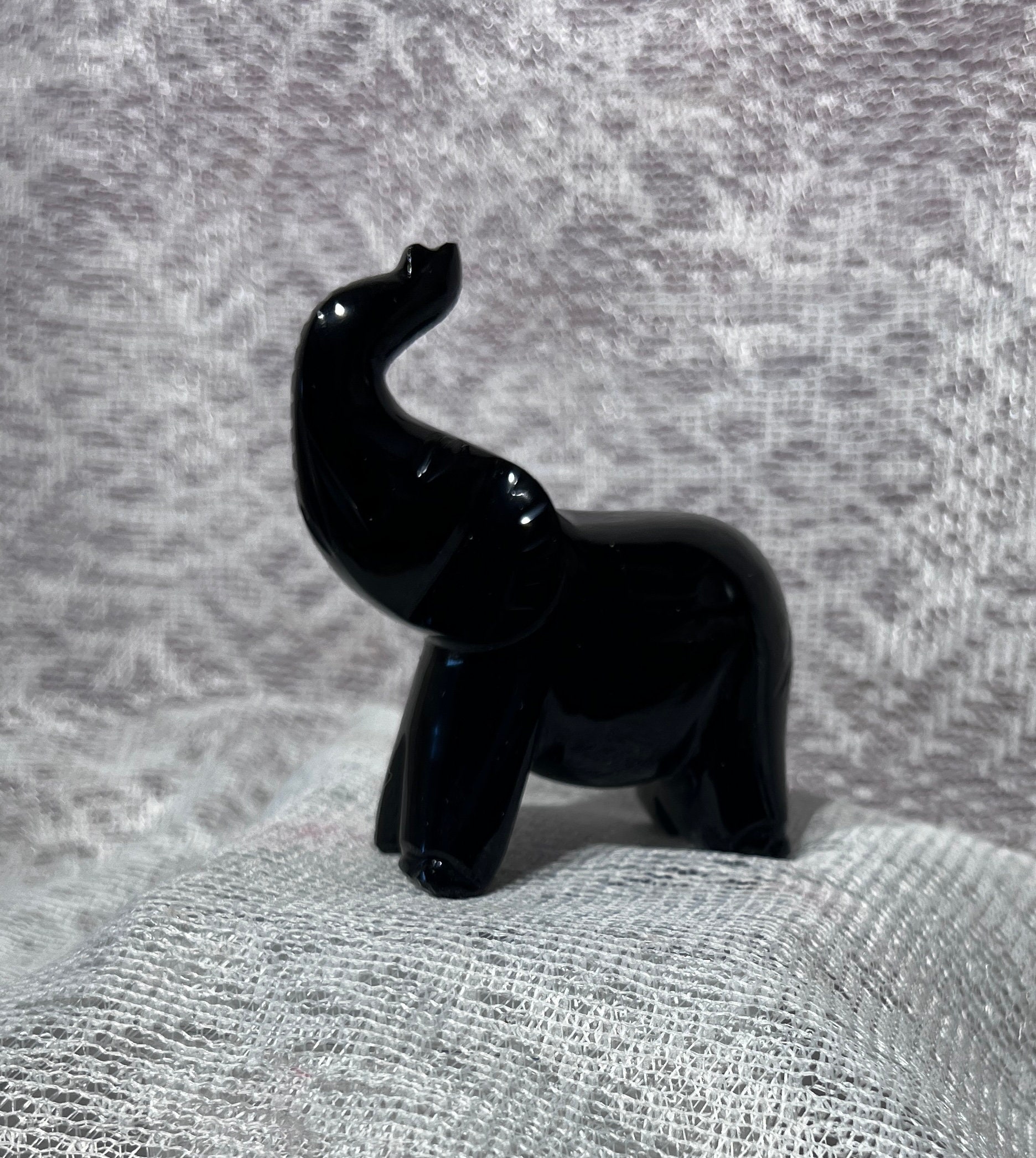 Natural Obsidian Hand Carved Elephant Beautiful Obsidian Elephant - Etsy
