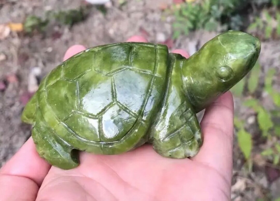 Natural Hsiuyen Green Jade Hand Carved Tortoise Turtle - Etsy