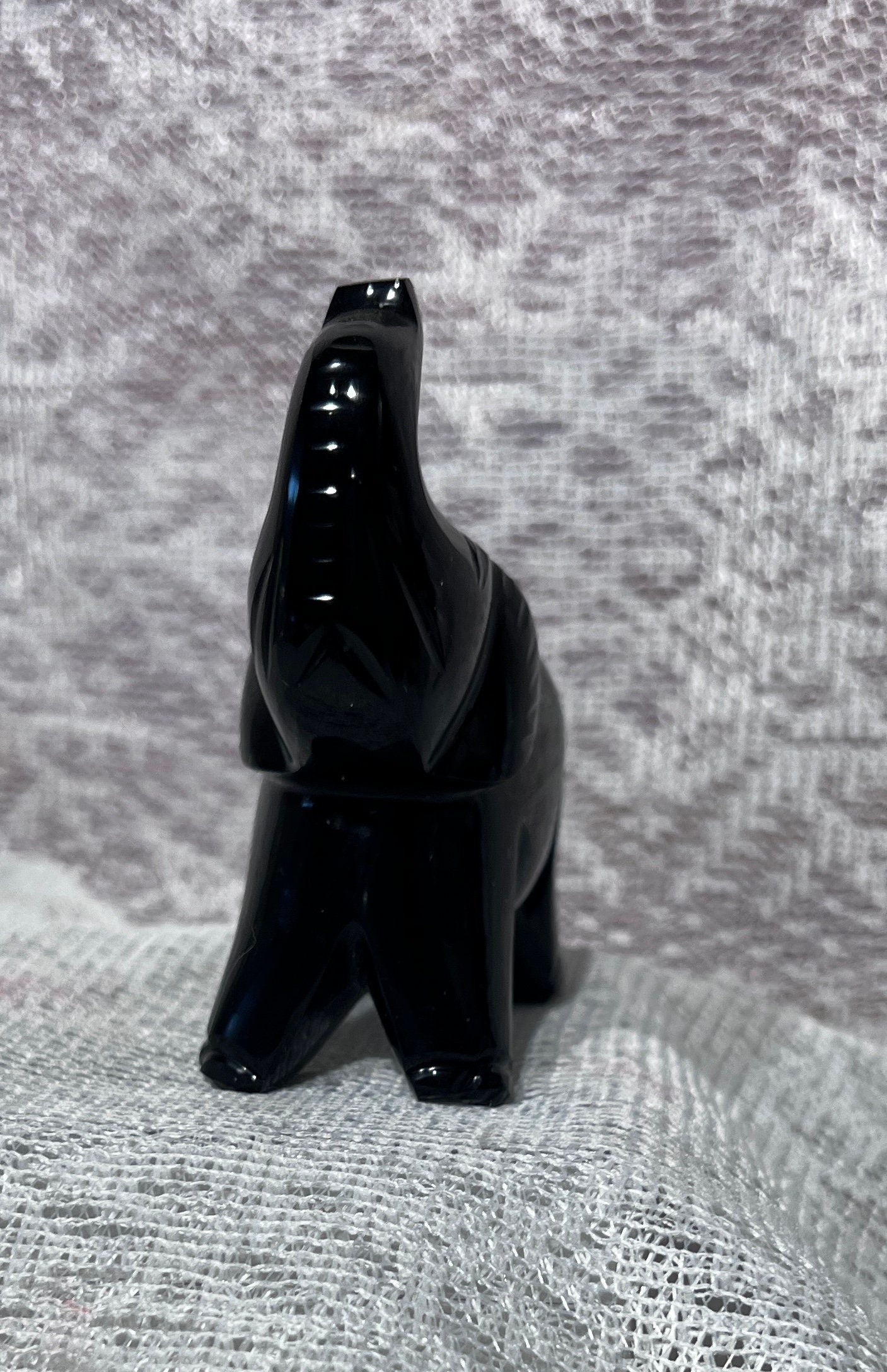 Natural Obsidian Hand Carved Elephant Beautiful Obsidian Elephant - Etsy